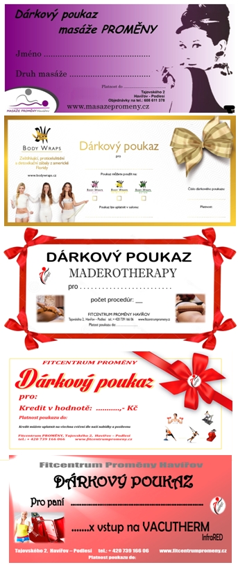 Dárkové poukazy :: fitcentrumpromenyhavirov